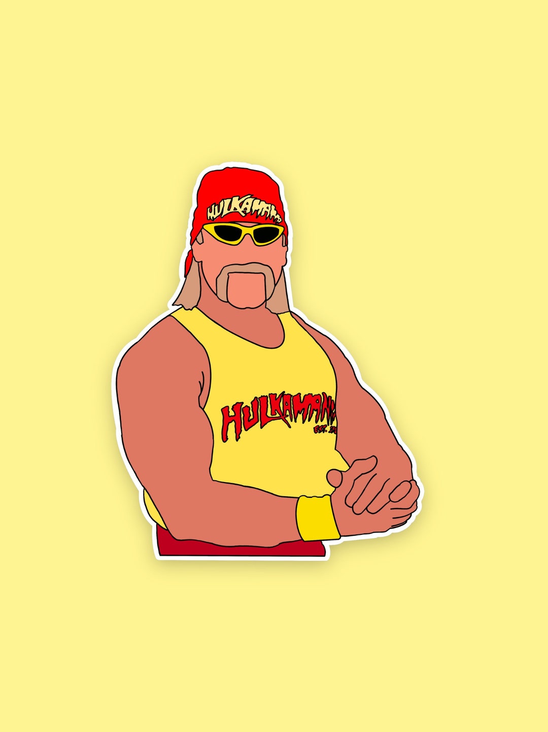 Hulk Hogan Sticker, Hulkamania, 90s WWF, Wrestling, Waterproof Vinyl ...