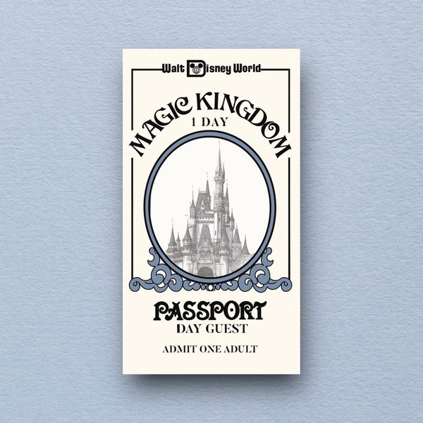 Magic Kingdom Ticket Sticker - Etsy