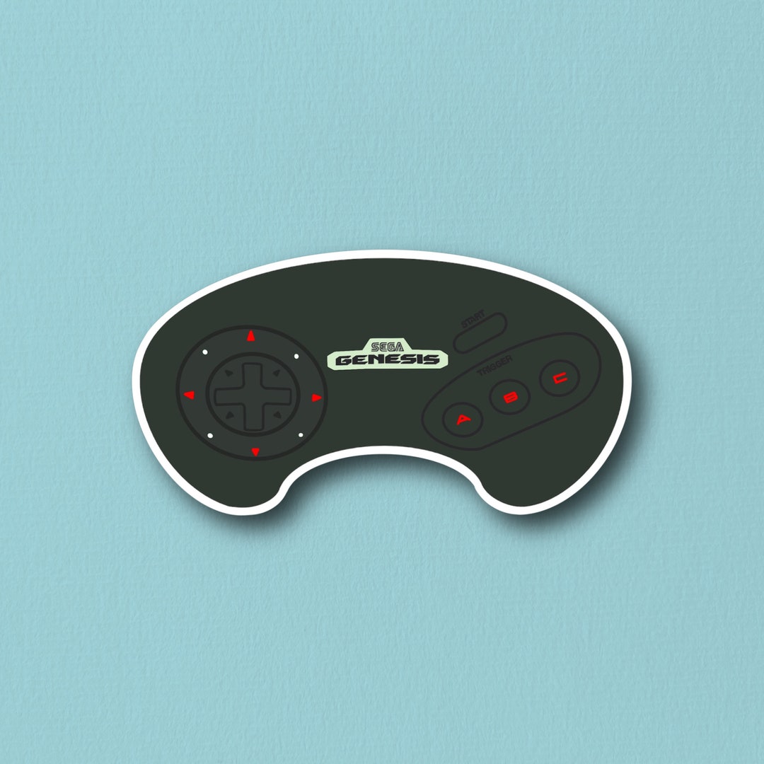Sega Genesis Controller Sticker, Video Game, Sticker for Gamers ...