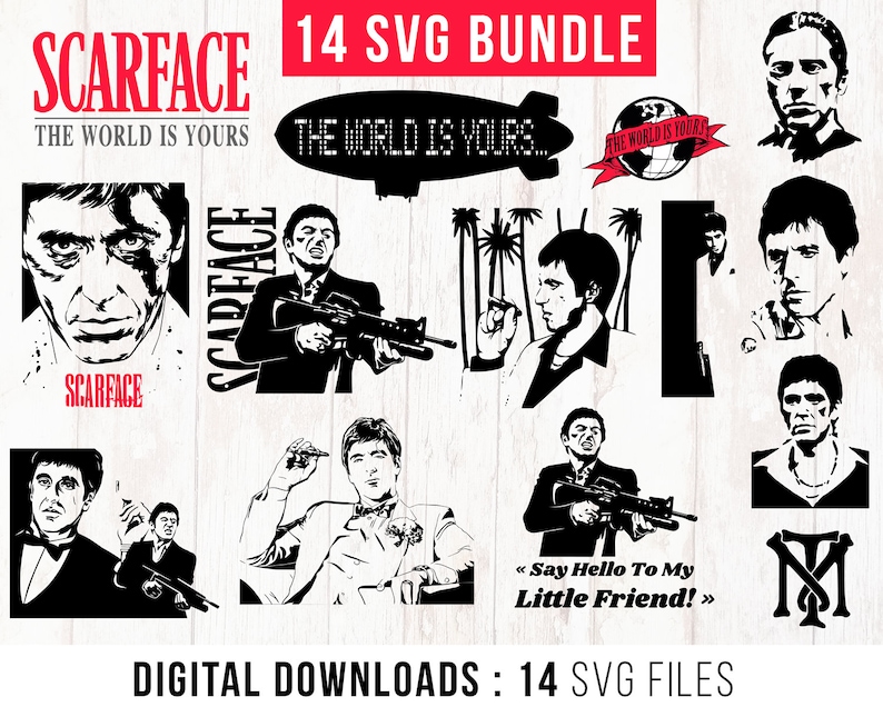 Scarface Svg Scarface Svg Bundle Scarface Poster Scarface | Etsy