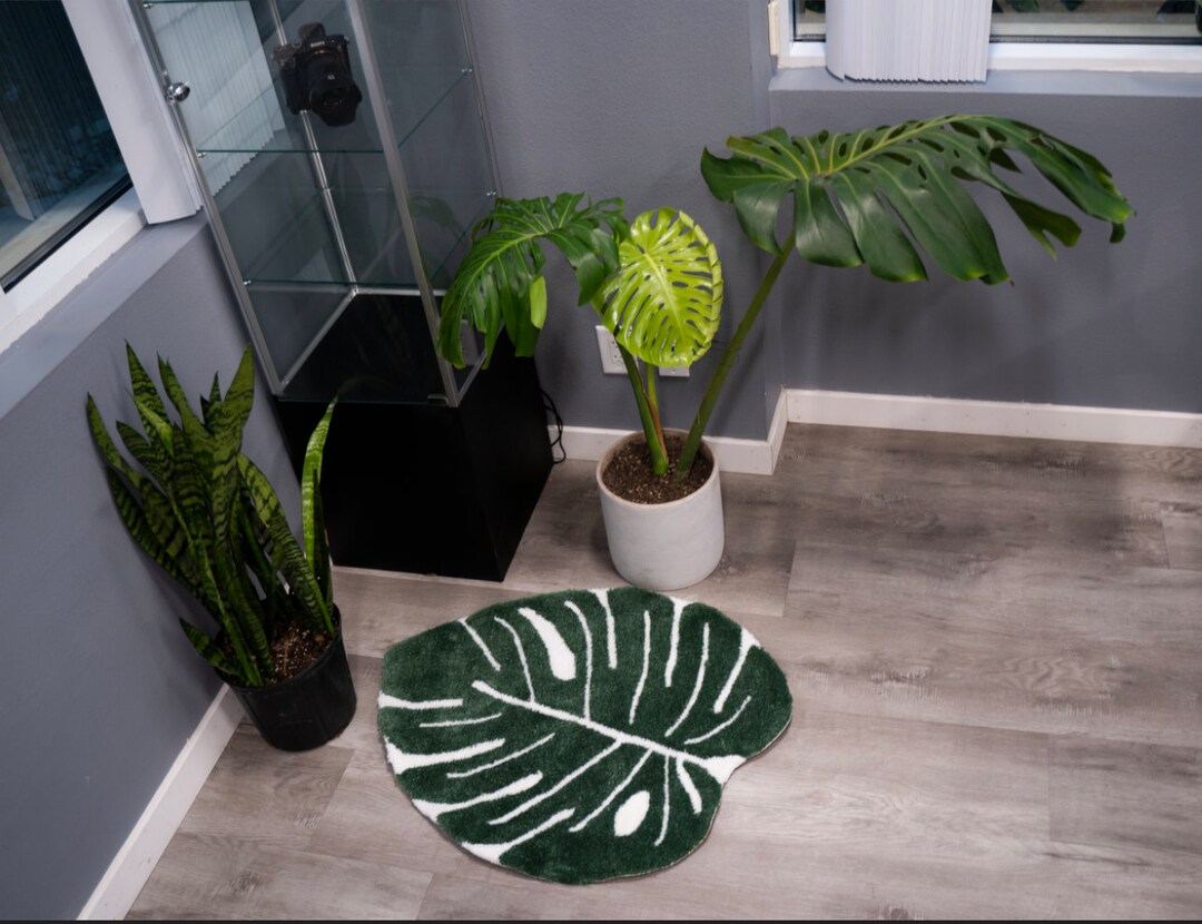 Monstera 2.5ft Tufted Rug - Etsy