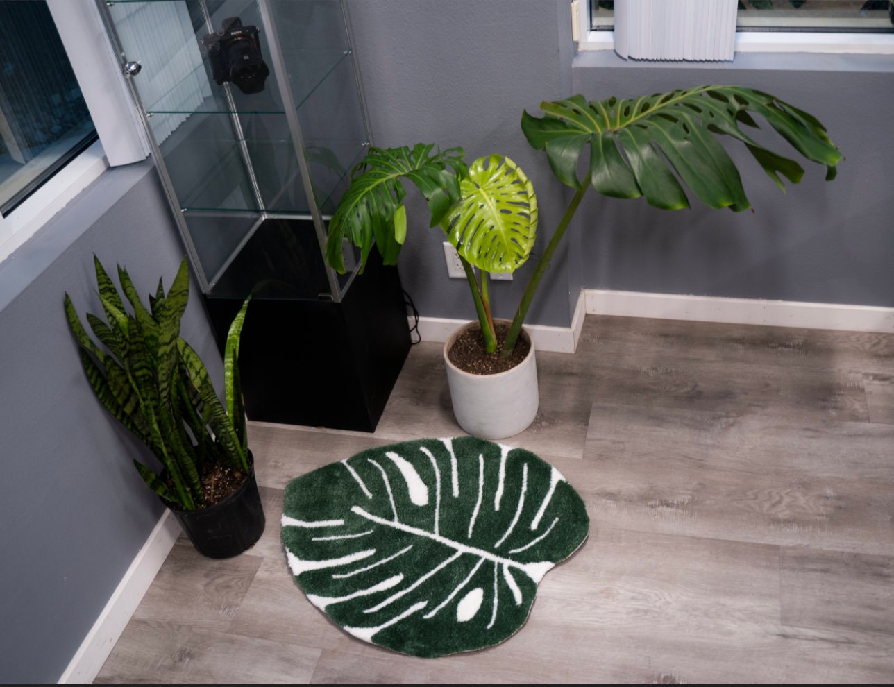 Monstera 2.5ft Tufted Rug - Etsy