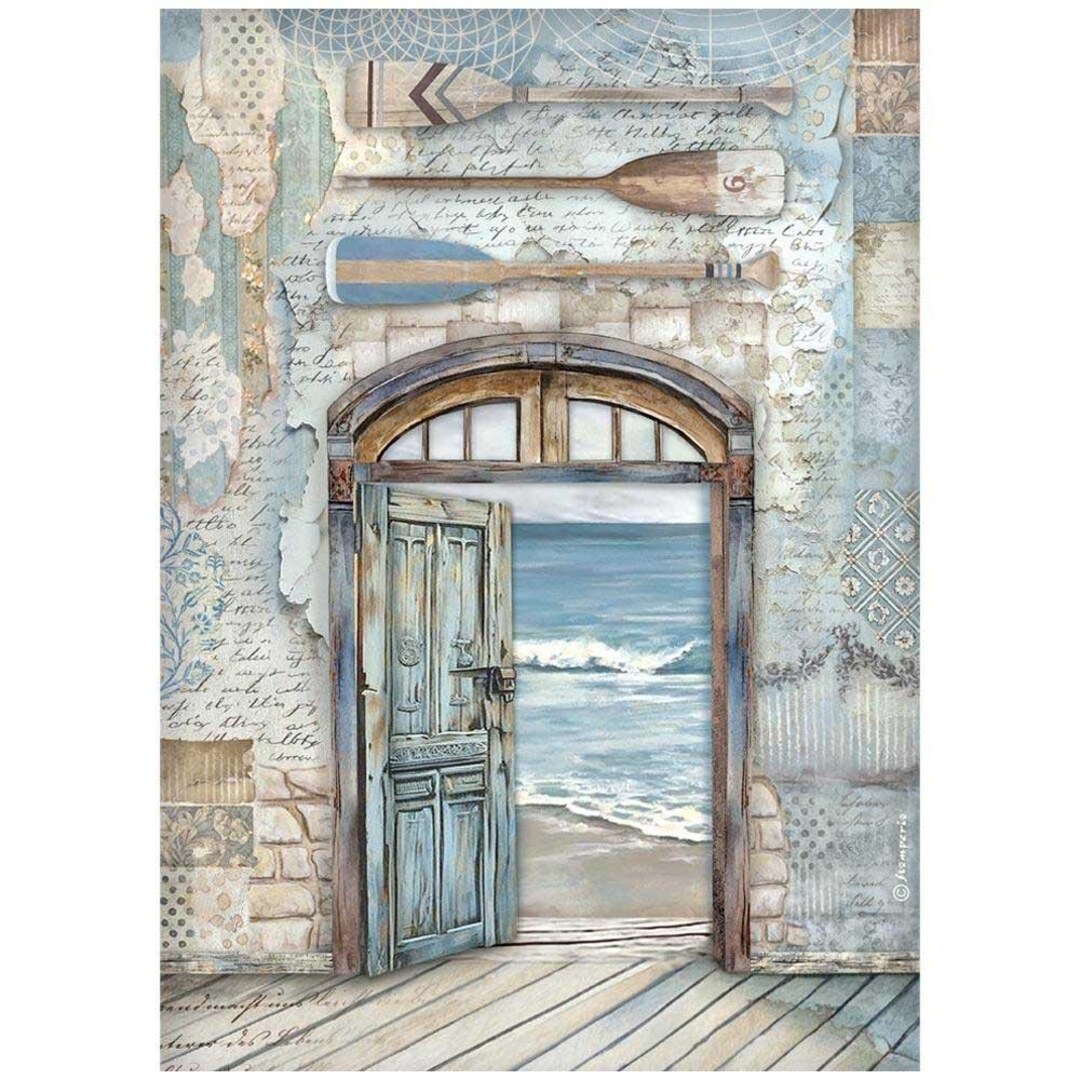 Stamperia A4 Decoupage Rice Paper - Silent Sea Door, DFSA41024 - Etsy