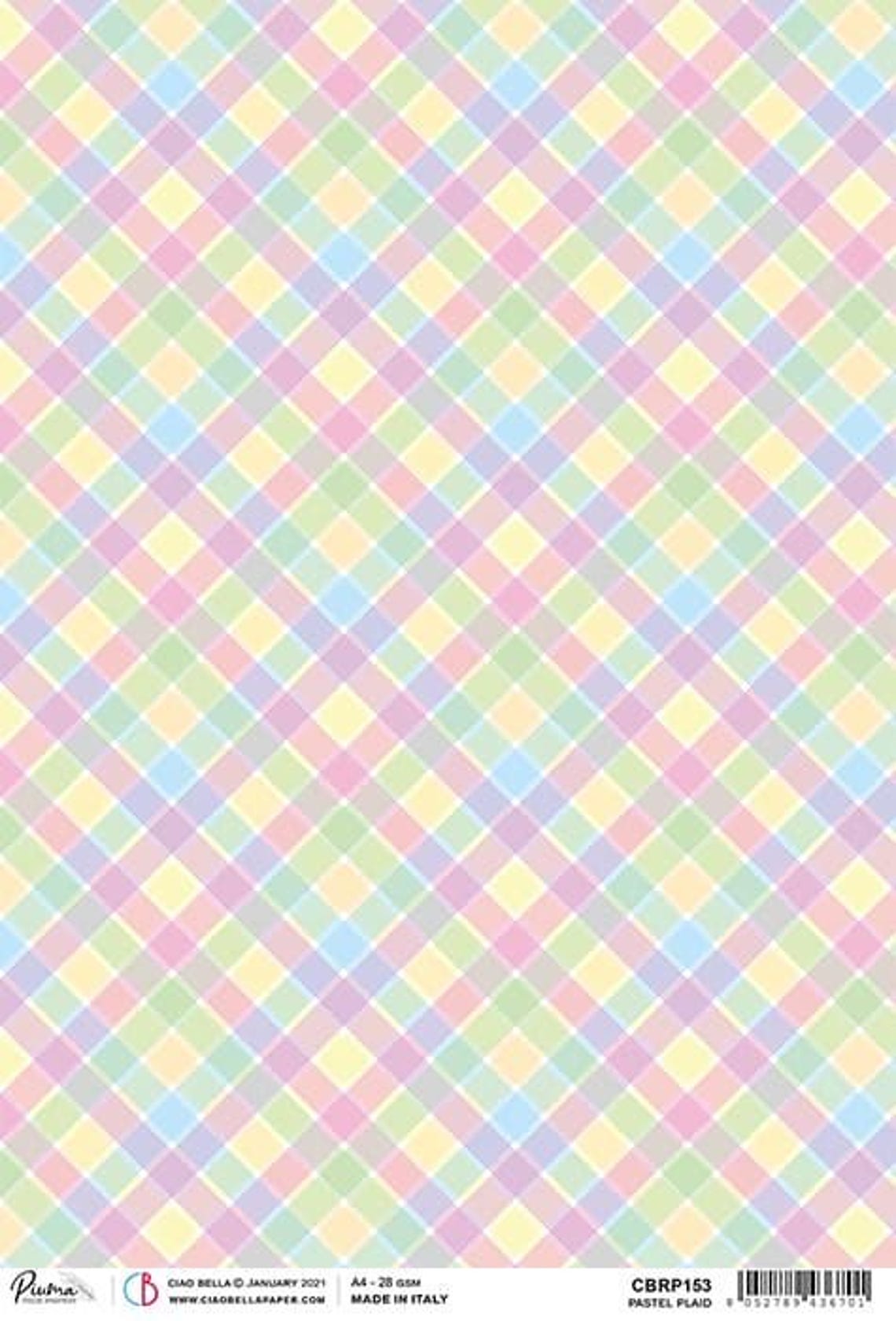 Ciao Bella A4 Rice Paper - Pastel Plaid, CBRP153 - Etsy