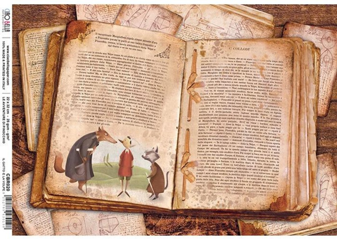 Ciao Bella - Rice Paper A4 -pinocchio - Adventure Di Pinocchio, CBR020 ...