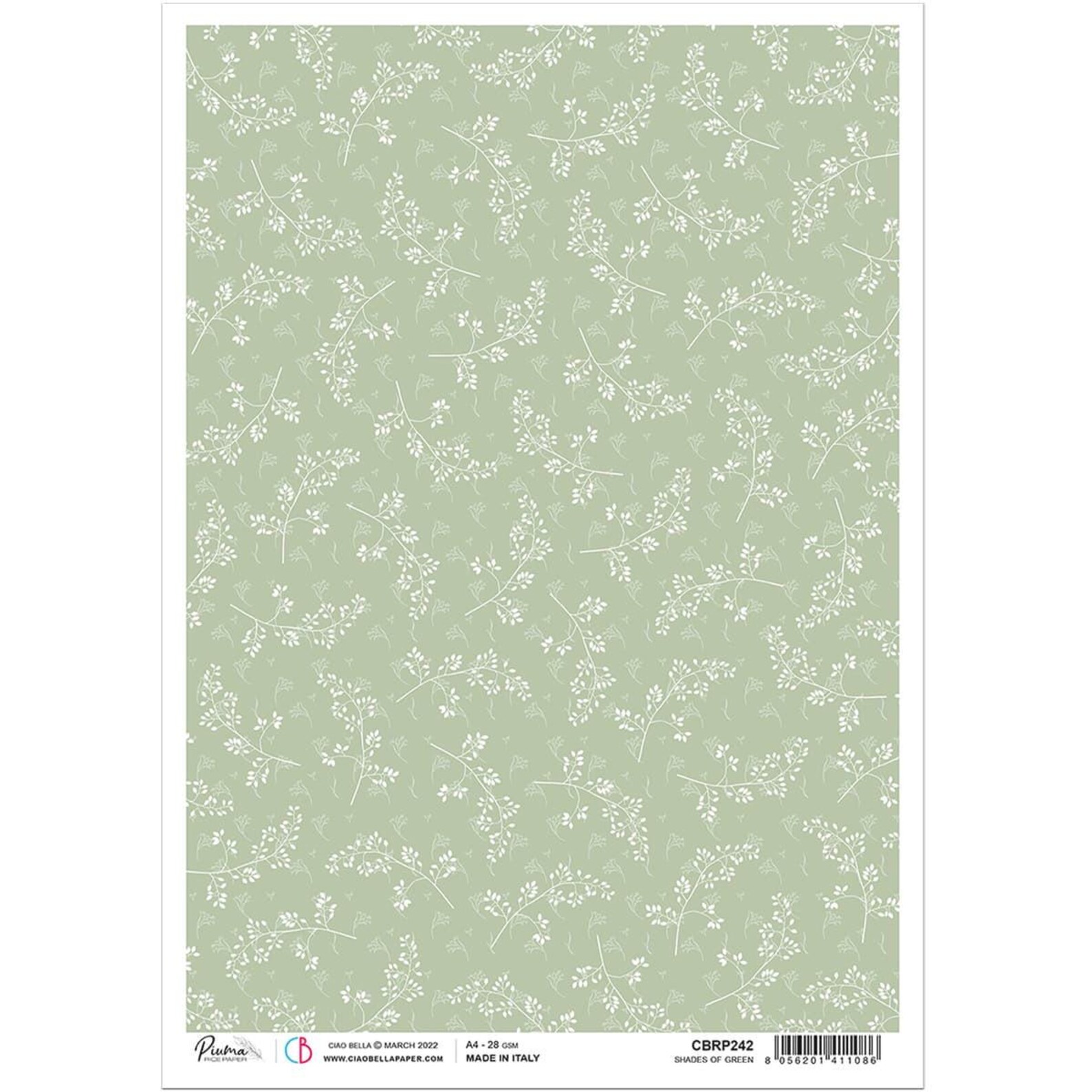 Ciao Bella A4 Rice Paper - Shades of Green, CBRP242 - Etsy