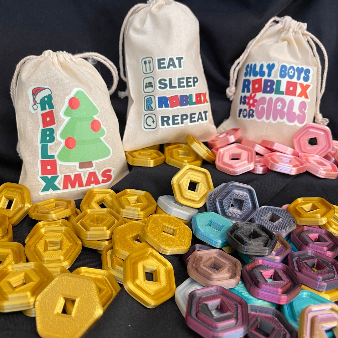 Roblox Robux Coins 5-30 Coins With Free Glow in the Dark Roblox Bag - Etsy
