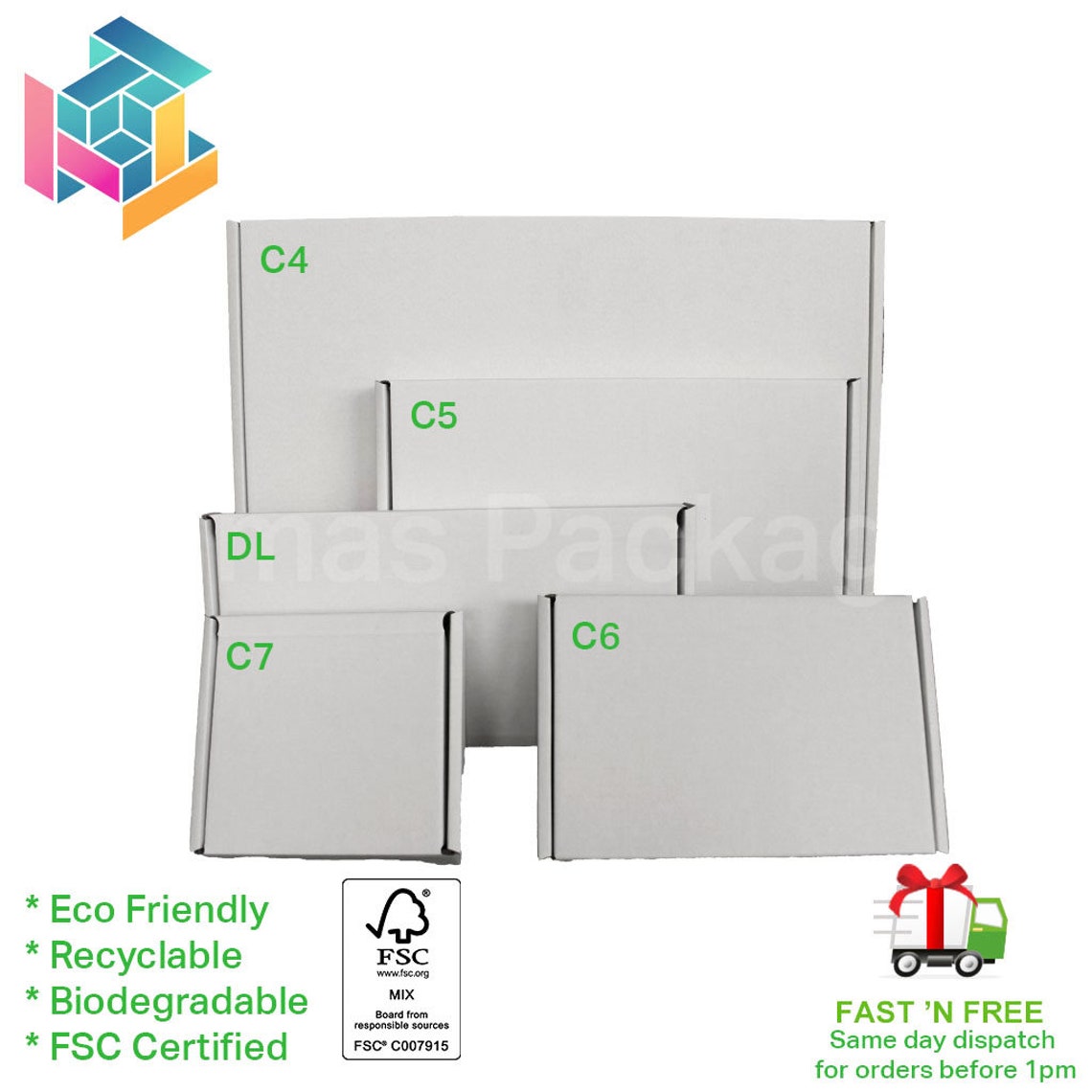 Eco Friendly Royal Mail Large Letter Cardboard PIP Box All - Etsy UK