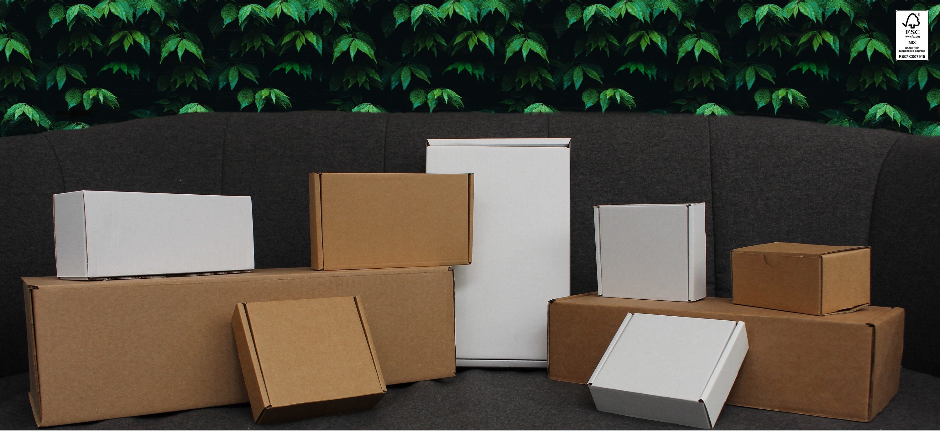 Brown Cardboard Postal Boxes Eco Friendly FSC Approved Material Gift ...