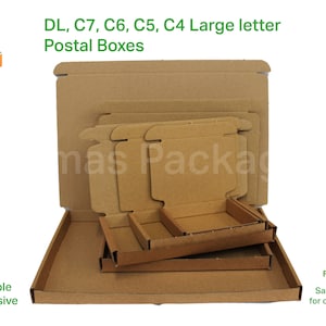 Eco Friendly Royal Mail Large Letter Cardboard PIP Box All Sizes A4, A5 ...