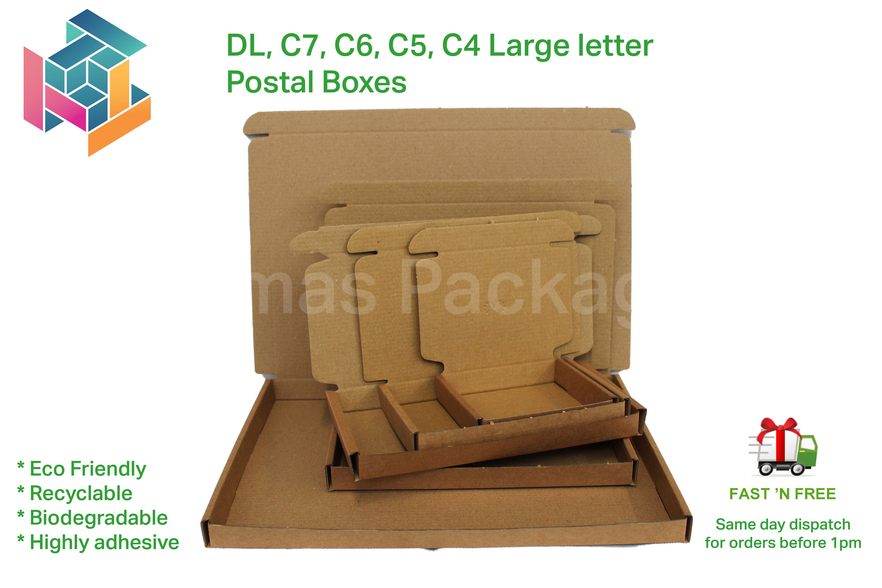 Eco Friendly Royal Mail Large Letter Cardboard PIP Box All - Etsy UK