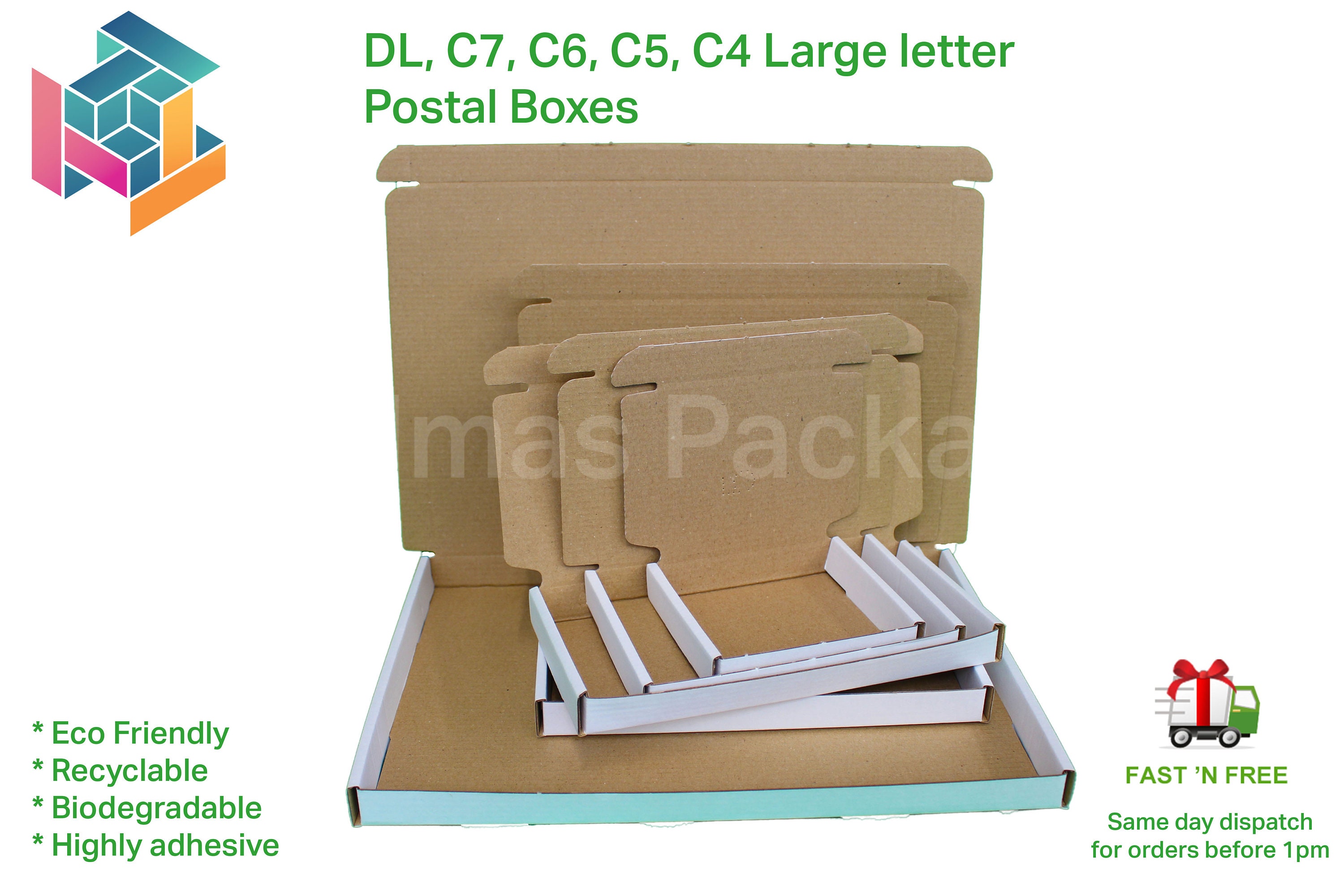 Eco Friendly Royal Mail Large Letter Cardboard PIP Box All - Etsy UK