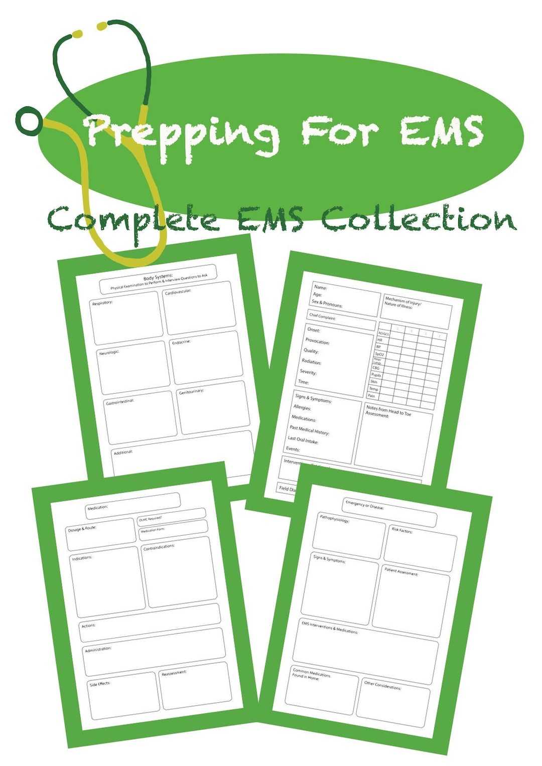 EMT Student- Study Guide EMS Bundle (digital Download) - Etsy