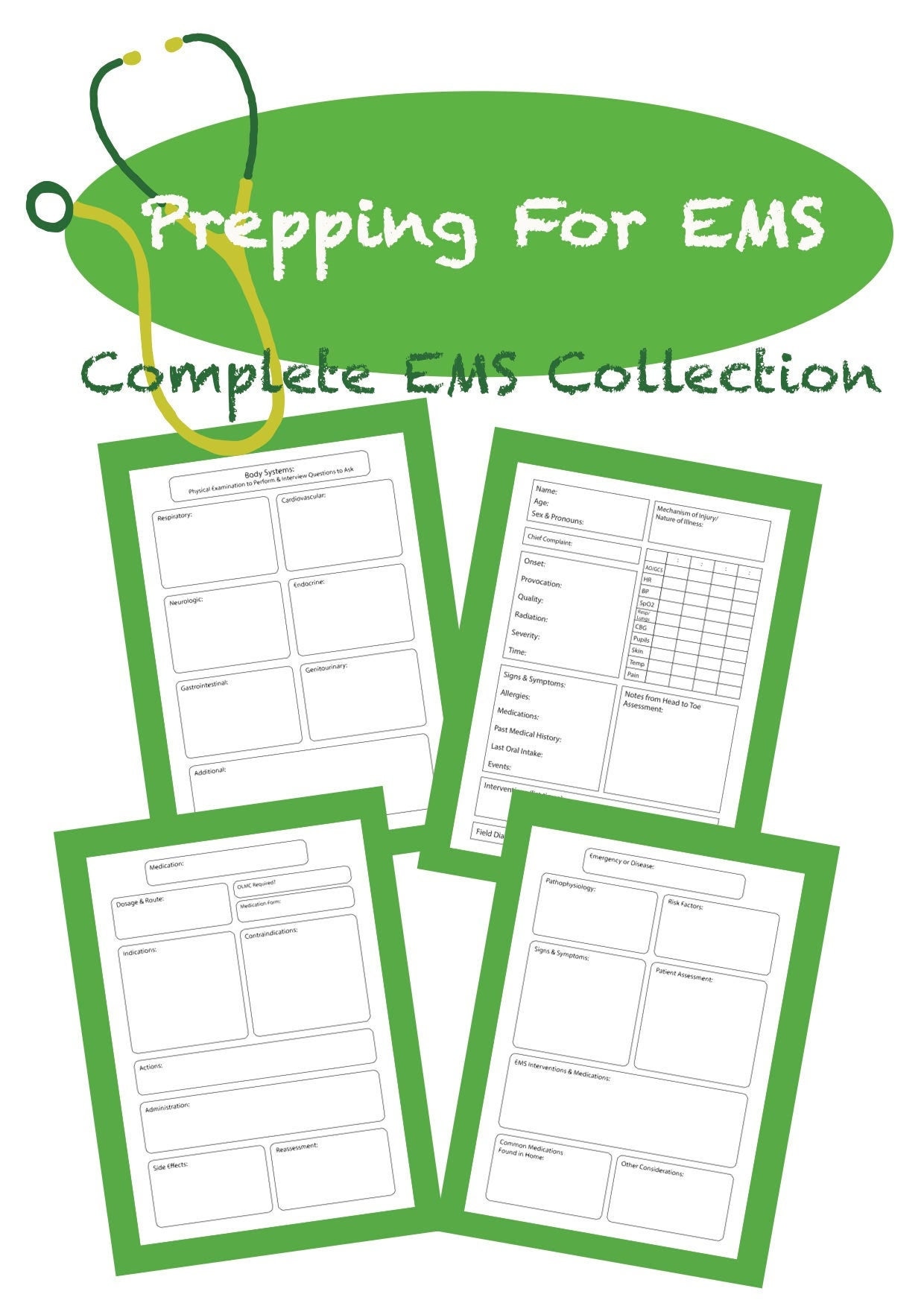 EMT Student- Study Guide EMS Bundle (digital Download) - Etsy