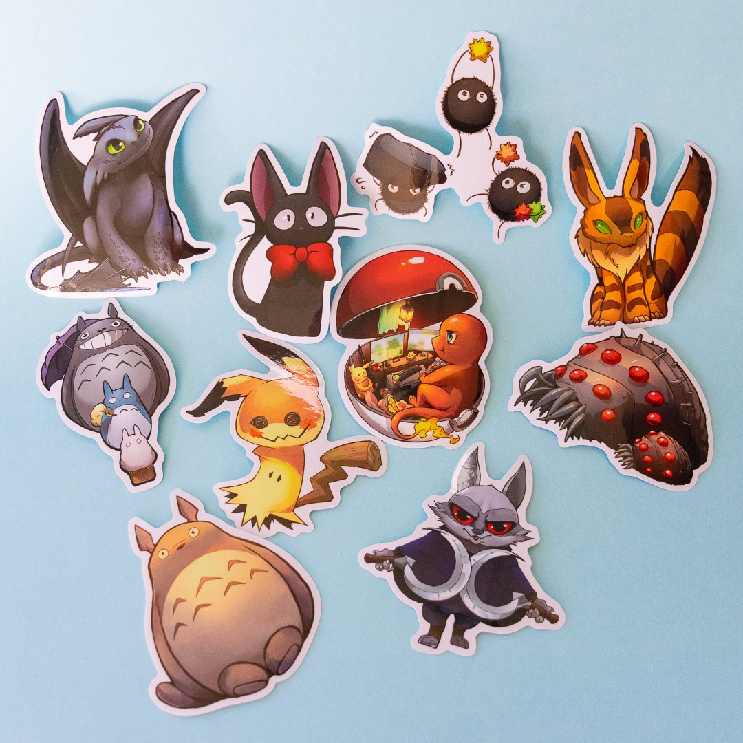 Fanart Vinyl Stickers: Ghibili, Httyd, Puss in Boots, Charmander - Etsy