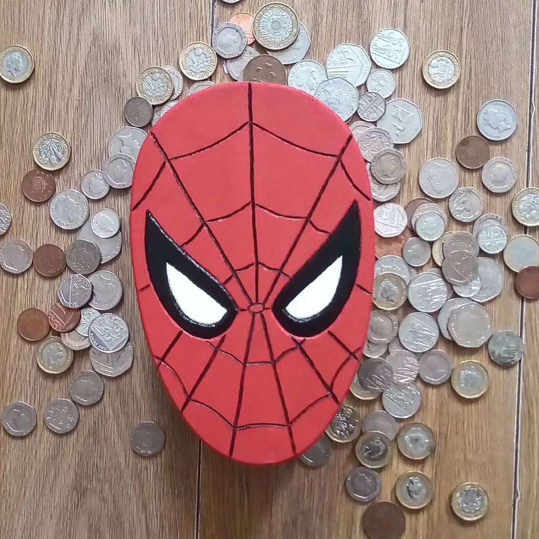 Superhero Money Box / Spiderman Money Box - Etsy UK
