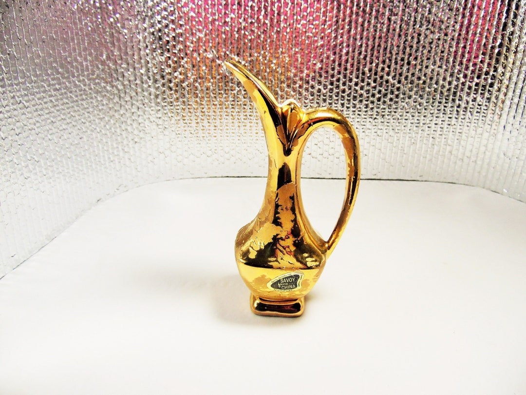Weeping Gold Vase Weeping Gold Bud Vase Vintage Savoy Weeping 24K Gold ...