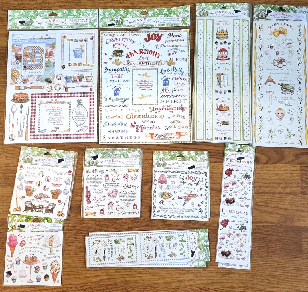 Susan Branch Stickers for Scrapbooking, Journaling, Junk Journal, Paper ...