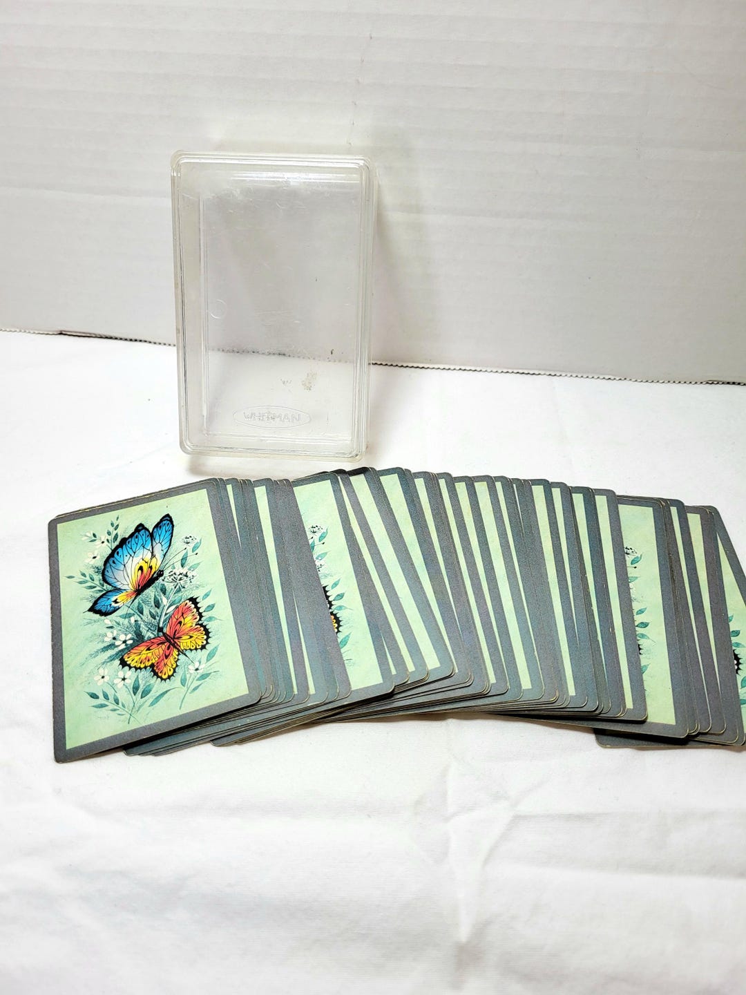 Vintage Deck of Butterfly Cards Whitman Cards Vintage Whitman Butterfly ...