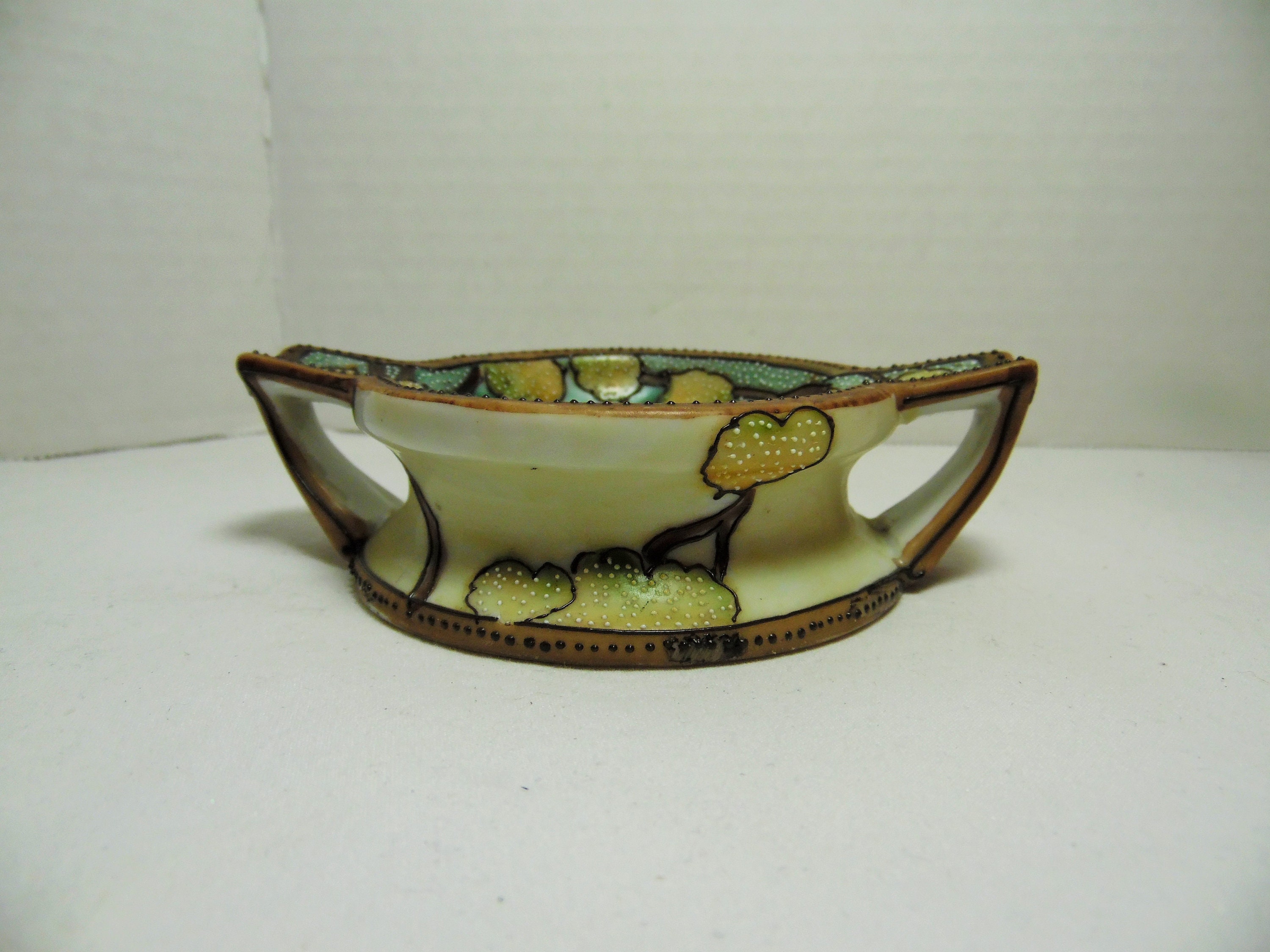 Vintage Japanese Moriage Ashtray Hand Painted Nippon Hand - Etsy