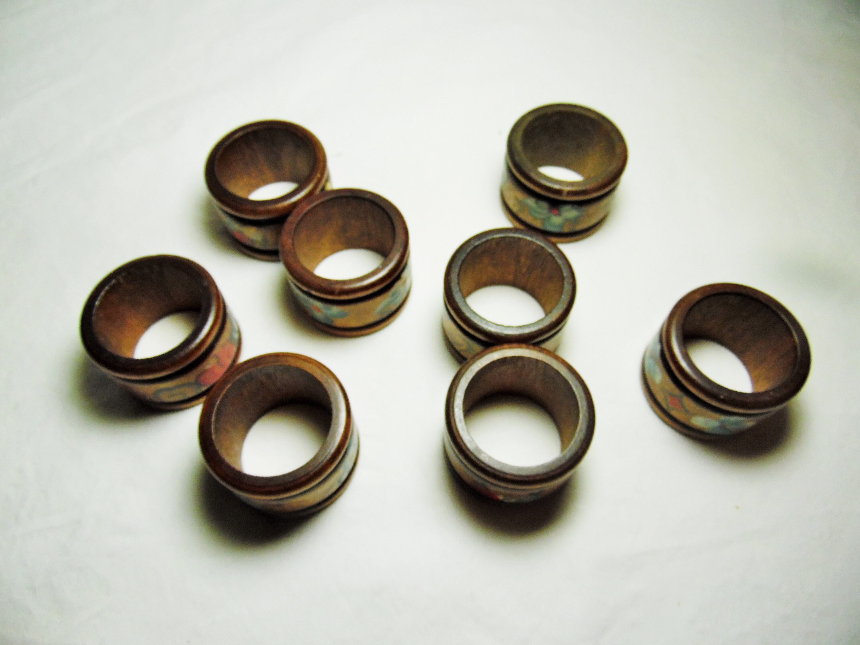 BOHO Napkin Rings Hand Painted Bohemian Napkin Rings Wooden - Etsy