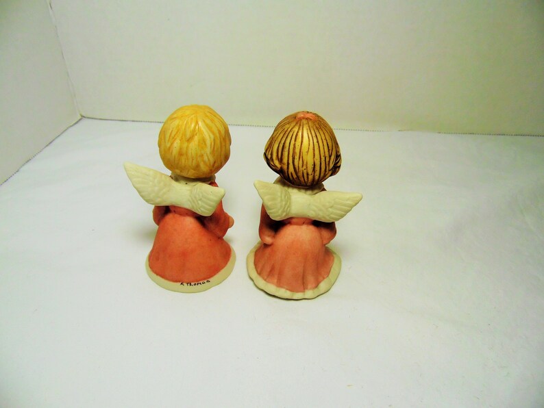 Vintage Kissing Angels Hand Painted Signed Vintage Angel - Etsy