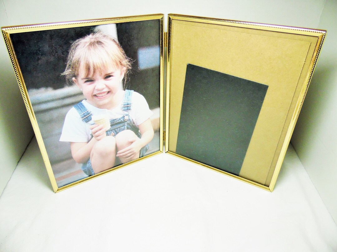 Vintage Metal Bi-fold Frame 8 X 10 Vintage Frame 8 X 10 Bifold Frame 8 ...