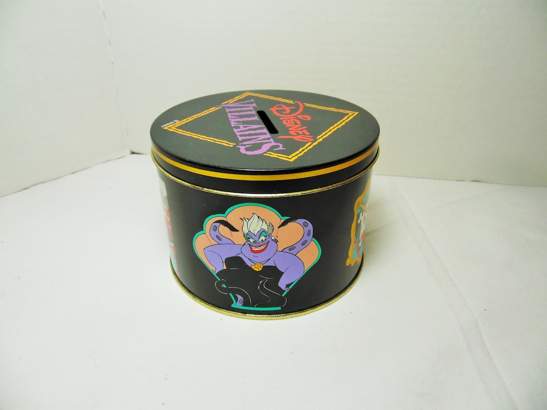 Disney Villains Tin Bank Disney Tin Container Vintage Disney Tin ...