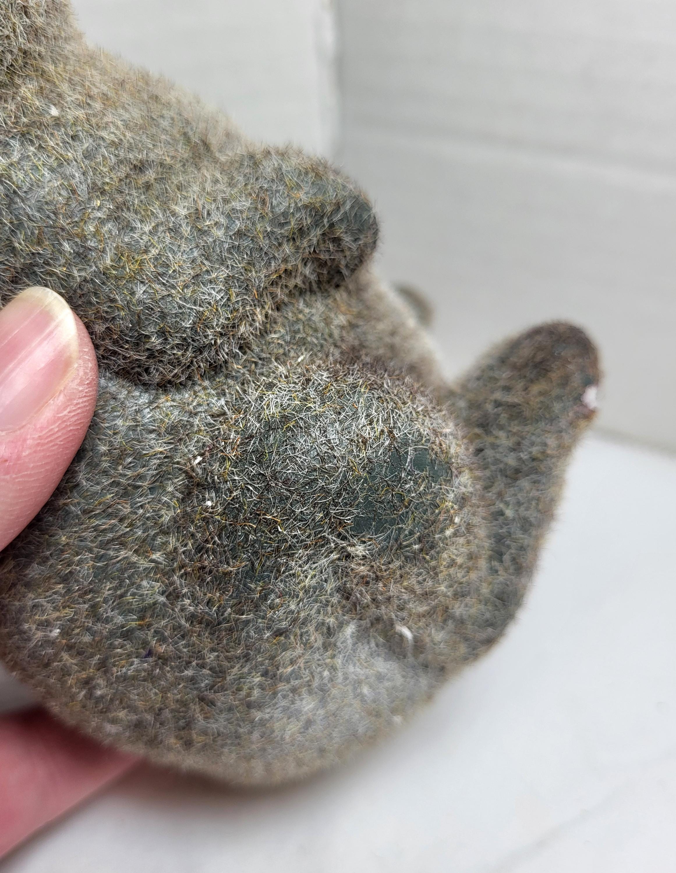 Vintage Flocked Rabbit Bank Vintage Rabbit 1980s or 1970s Rabbit Fuzzy ...