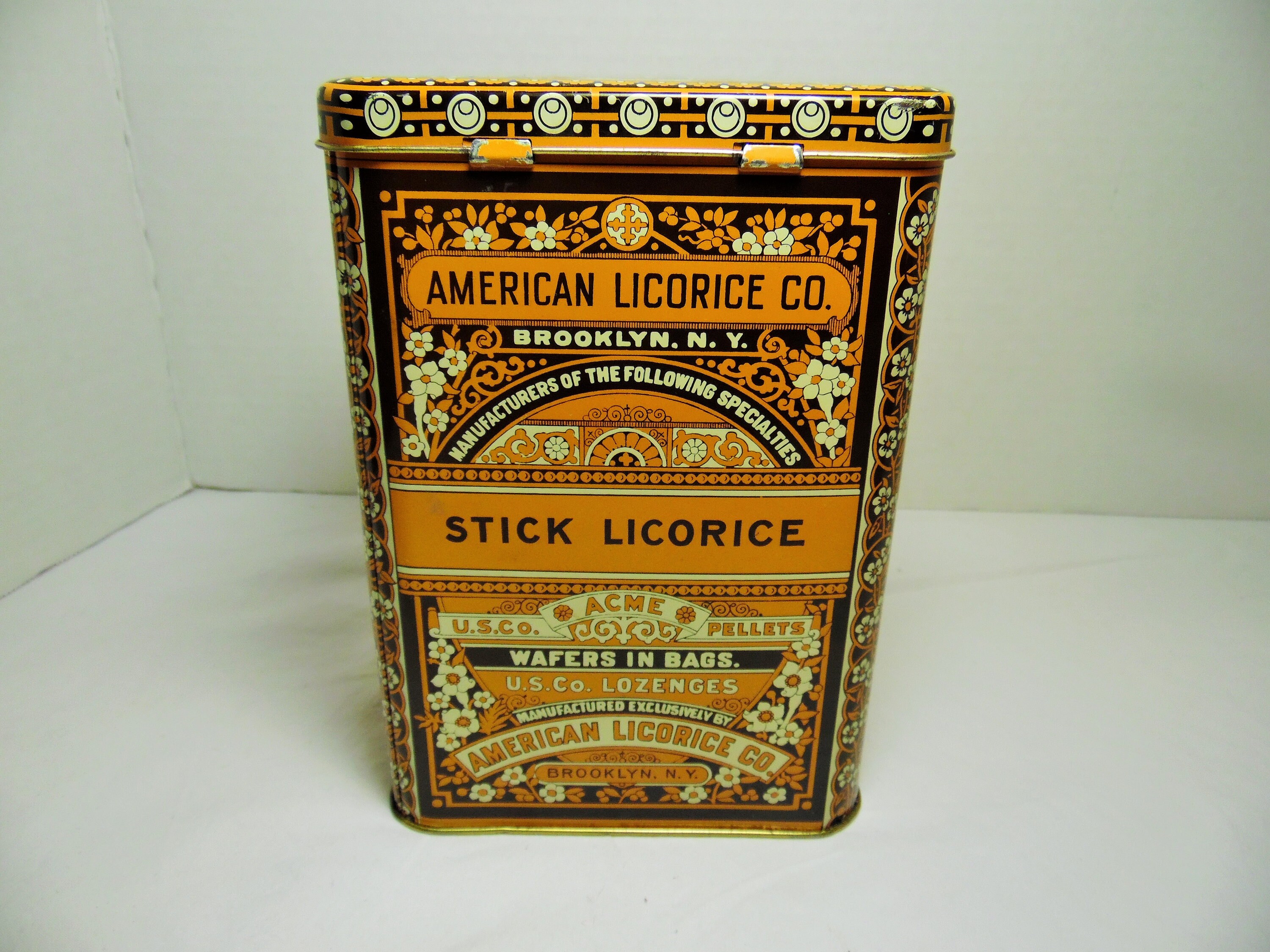 American Licorice Co Tin Container Vintage US Co Lozenges Tin Replica ...