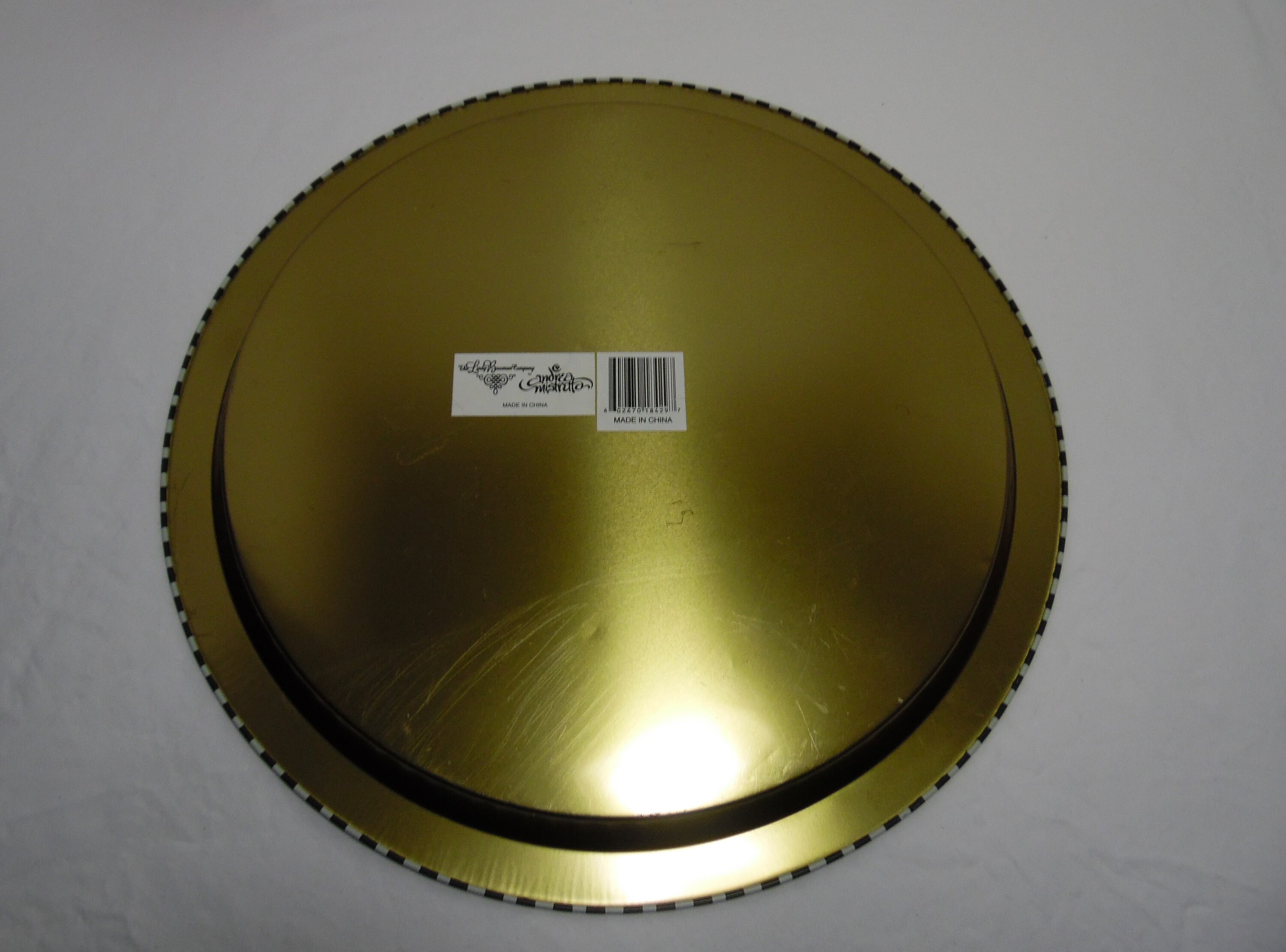 13 Inch Round Tin Christmas Serving Platter Joy to the World Tray Tin ...