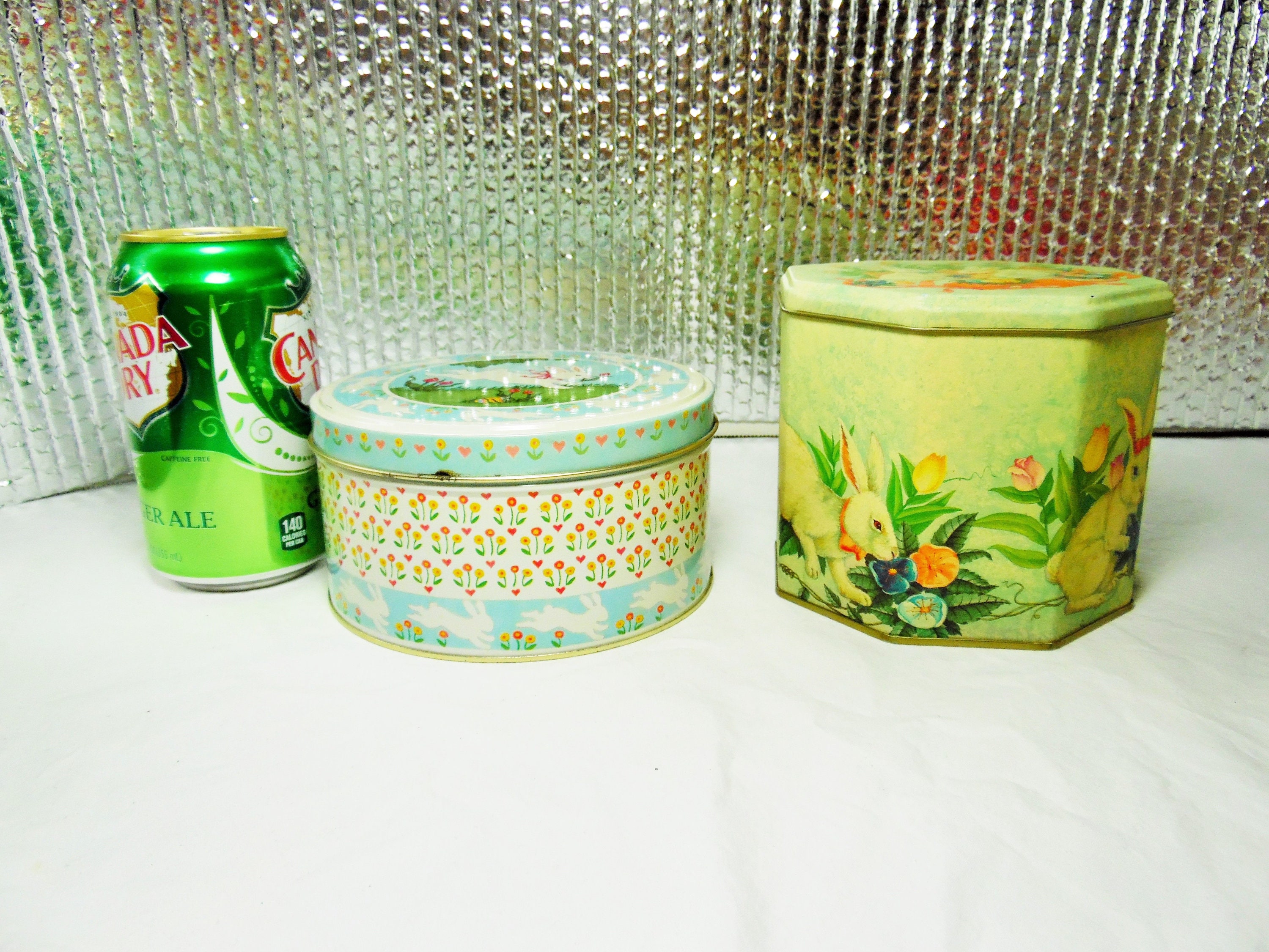 Vintage Rabbit Tin Containers Vintage Bunny Tins Vintage - Etsy