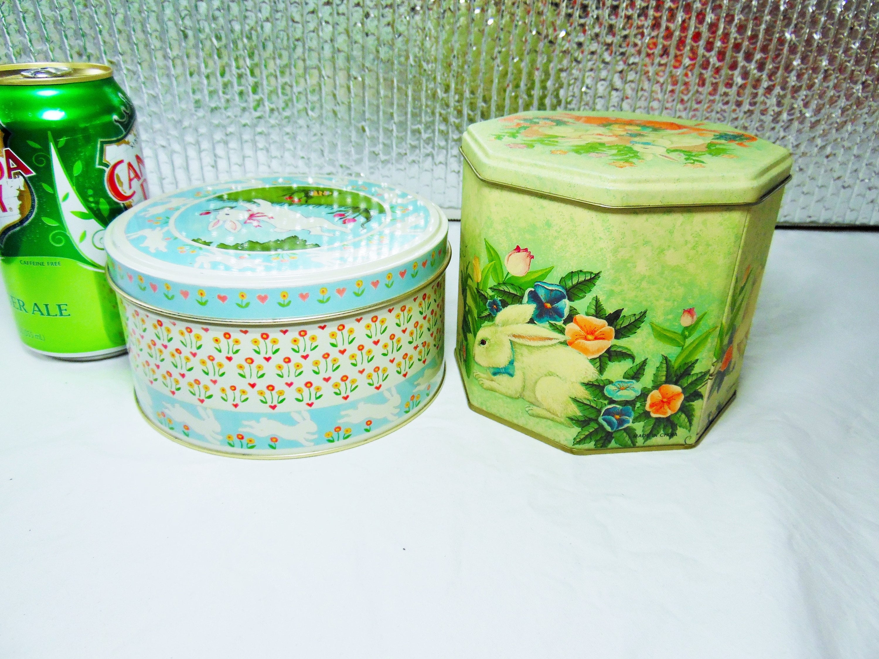 Vintage Rabbit Tin Containers Vintage Bunny Tins Vintage - Etsy