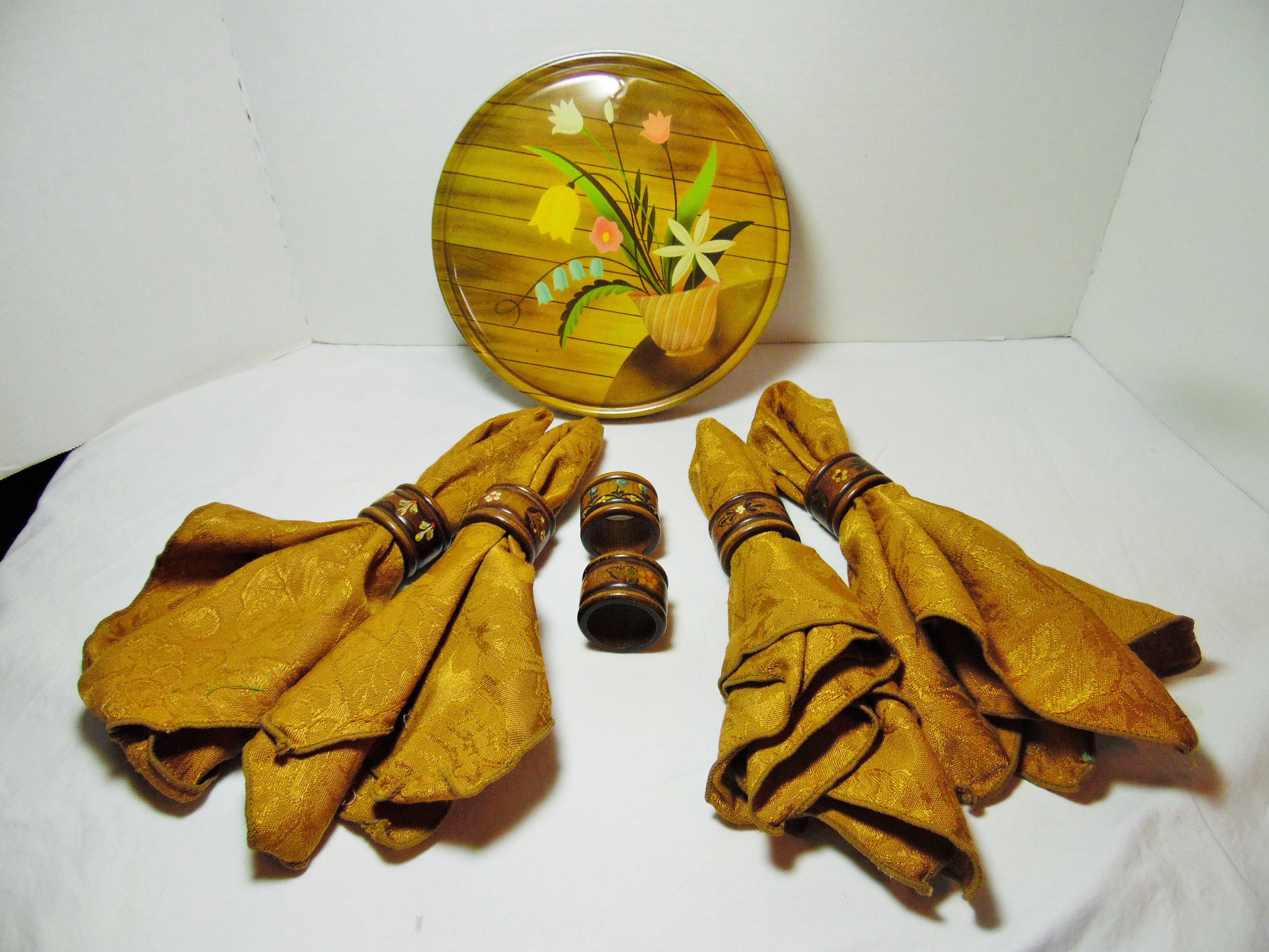 BOHO Napkin Rings Hand Painted Bohemian Napkin Rings Wooden - Etsy