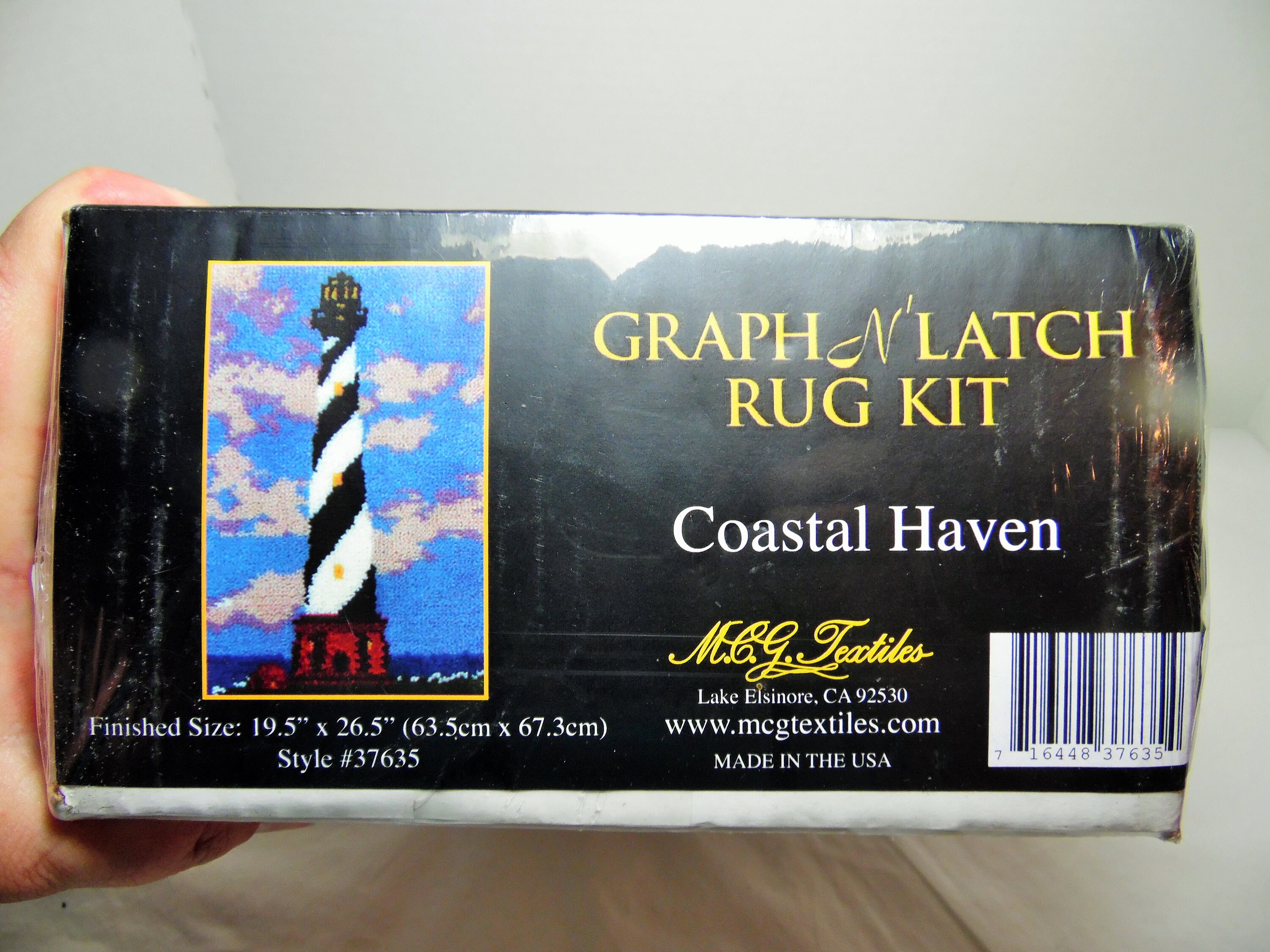 Light House Latch Hook Kit Graph N Latch Rug Kit Coastal Haven Style ...