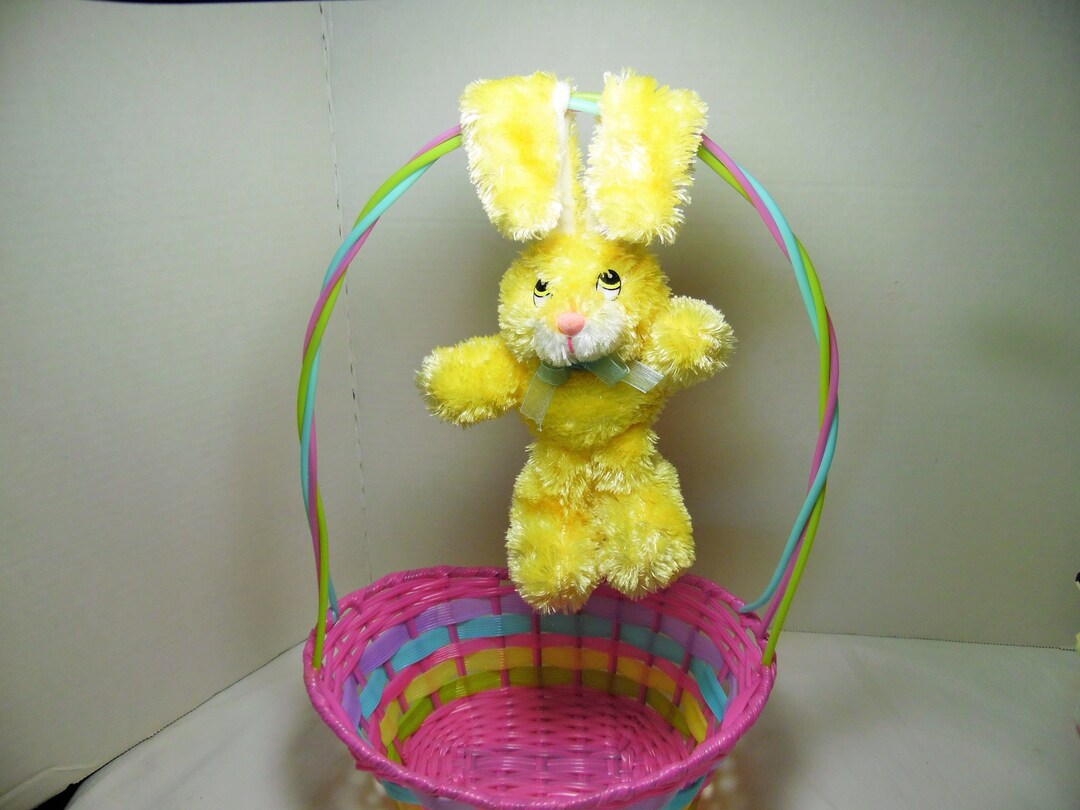 Yellow Dan Dee Plush Bunny Vintage Dan Dee Bunny Hanging Plush Easter ...