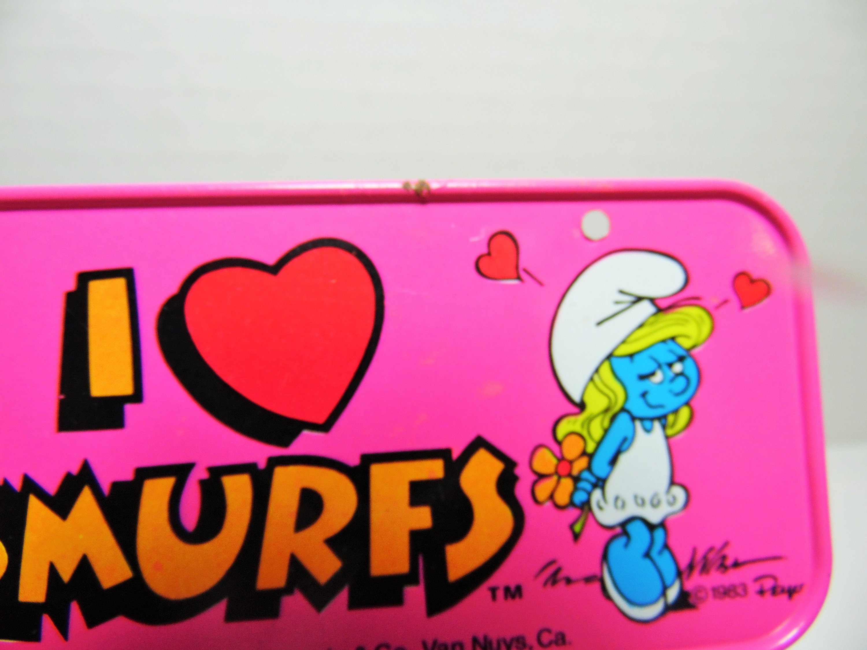 Vintage Smurf Metal License Plate and the Wandering Smurf Book Vintage ...