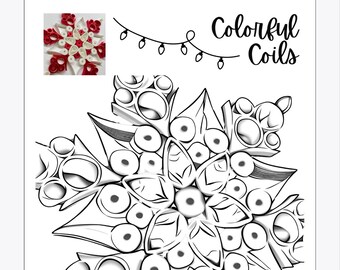Snowflake Coloring Page. Digital Download. All Ages. Christmas Activity ...