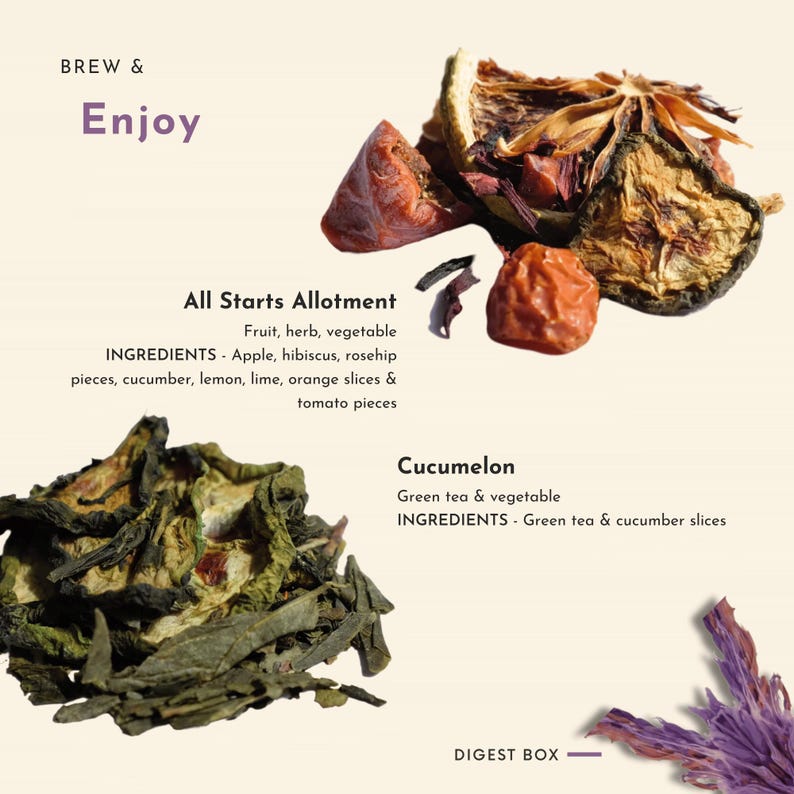 Digest Tea Gift Box: Luxury Herbal Blends for Gut Health - Etsy