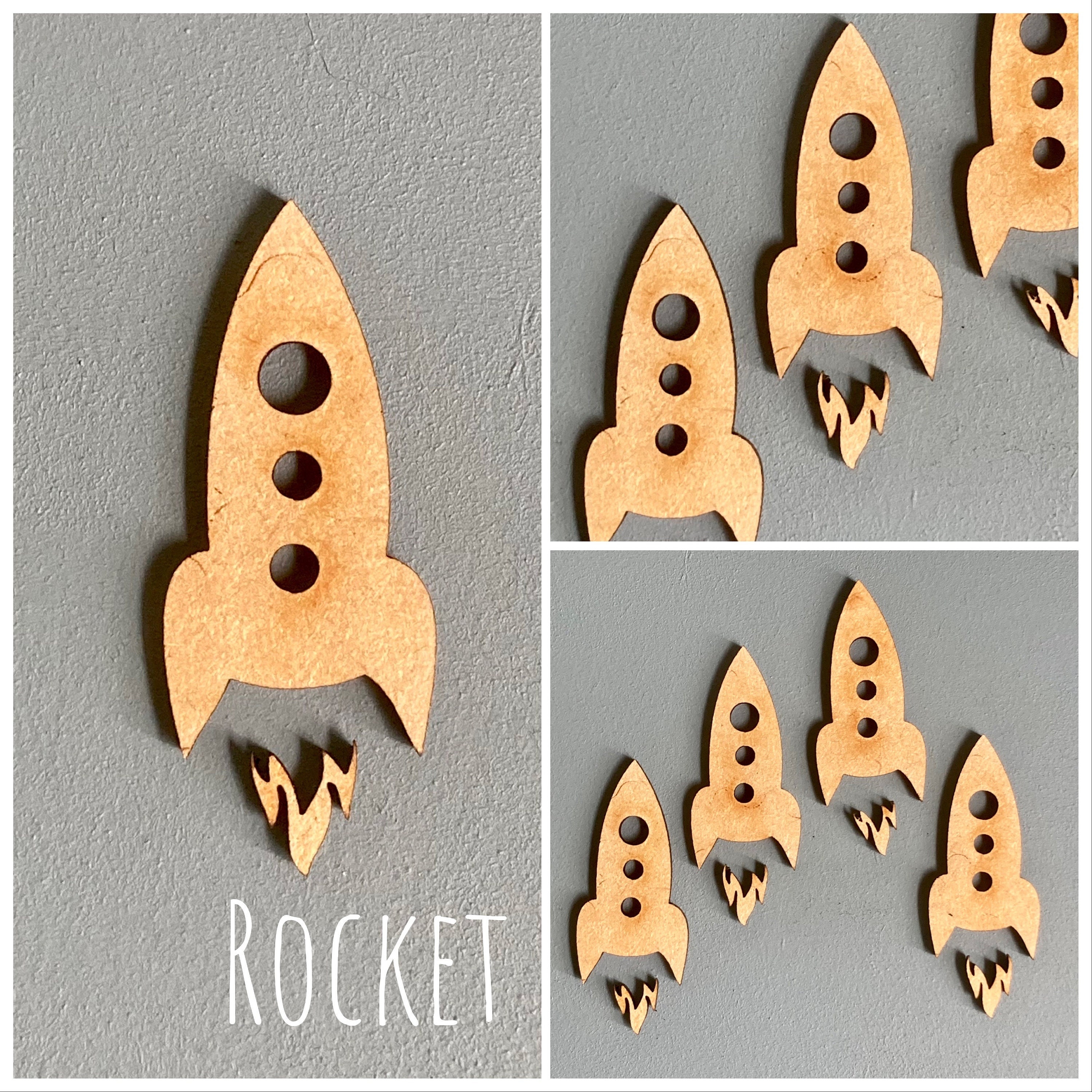 Rocket Shapes Wooden Craft Shapes Wooden Embellishments - Etsy