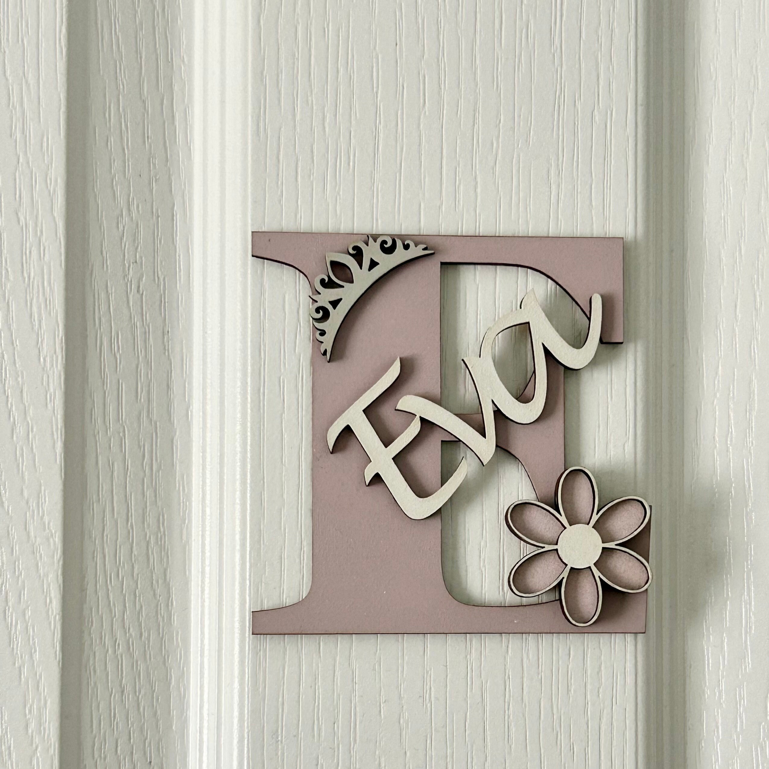 Flower / Princess Themed Name Door Sign Hand-painted Nursery - Etsy