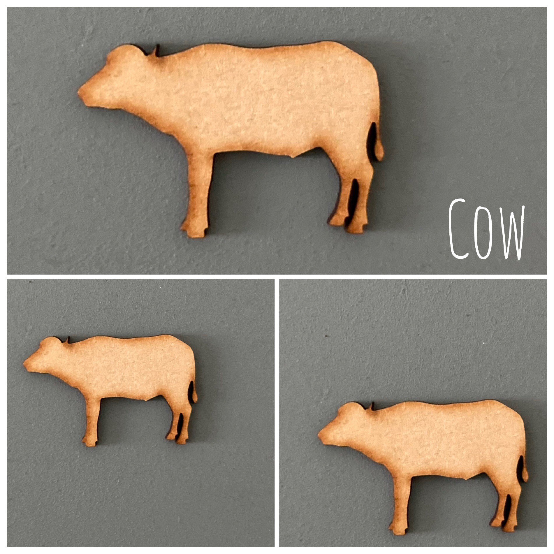 Cow Shapes Wooden Craft Shapes Wooden Embellishments - Etsy