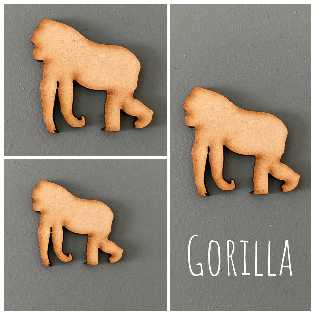 Gorilla Shapes | Wooden Craft Shapes | Wooden Embellishments | Card ...