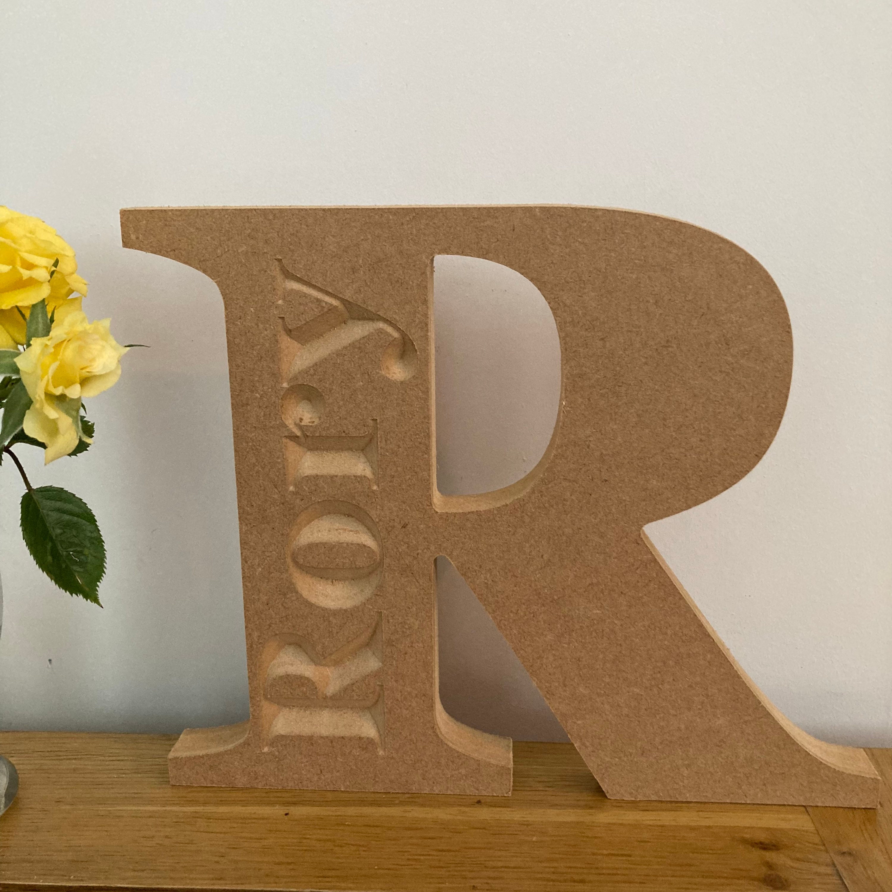 Wooden Engraved Freestanding Letter H150mm Home Decor - Etsy Canada
