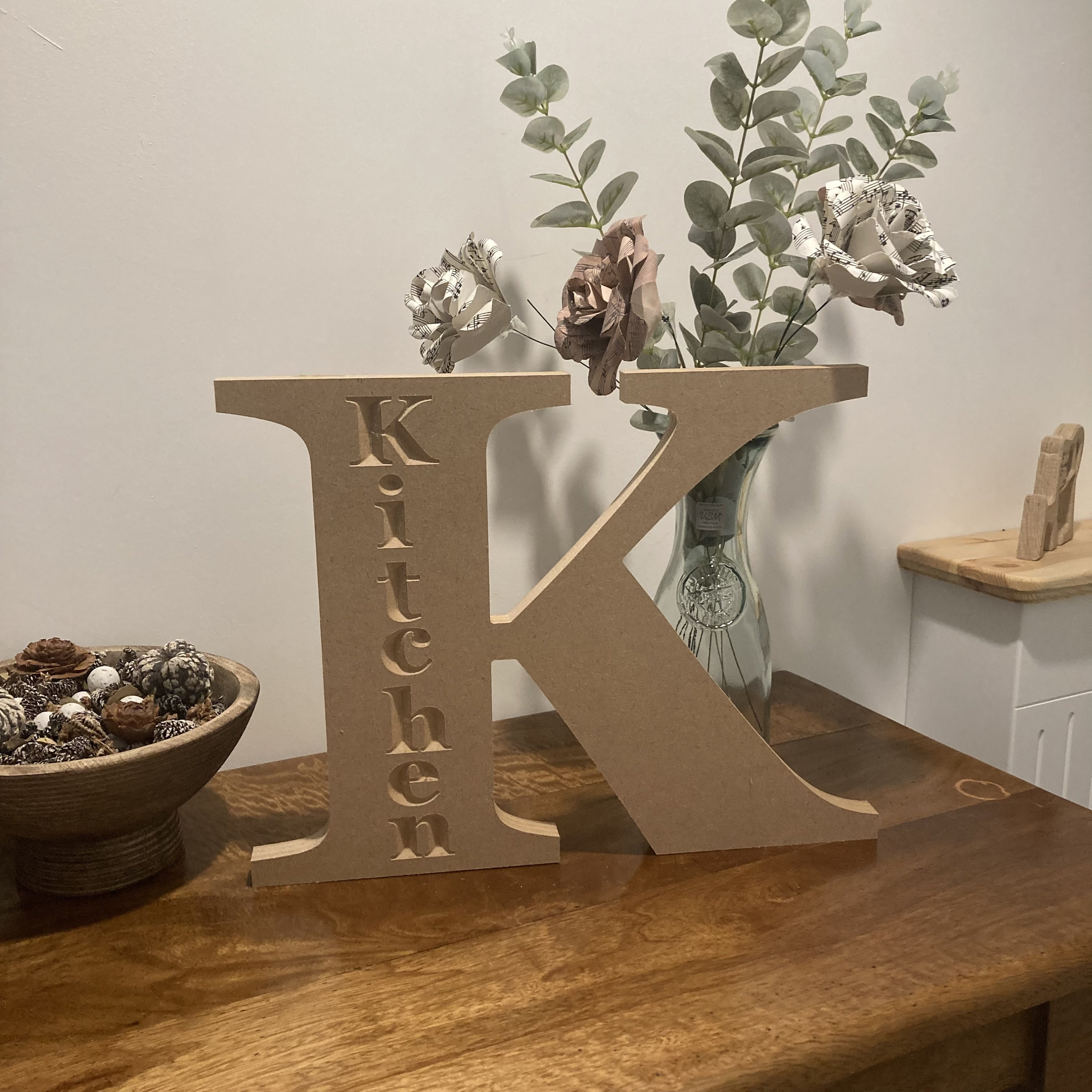 Wooden Engraved Freestanding Letter H150mm Home Decor - Etsy Canada