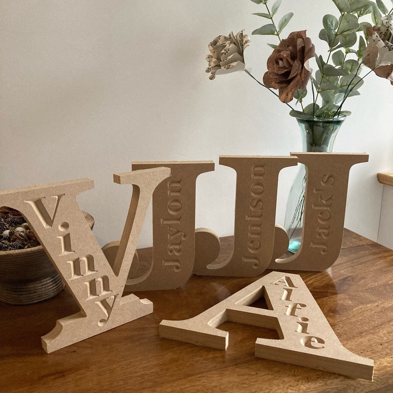 Wooden Engraved Freestanding Letter H150mm Home Decor - Etsy Canada