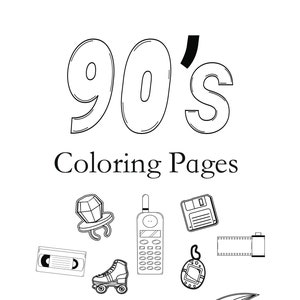 Printable 90's Coloring Pages - Etsy