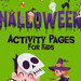 Printable Halloween Activity Pages for Kids - Etsy