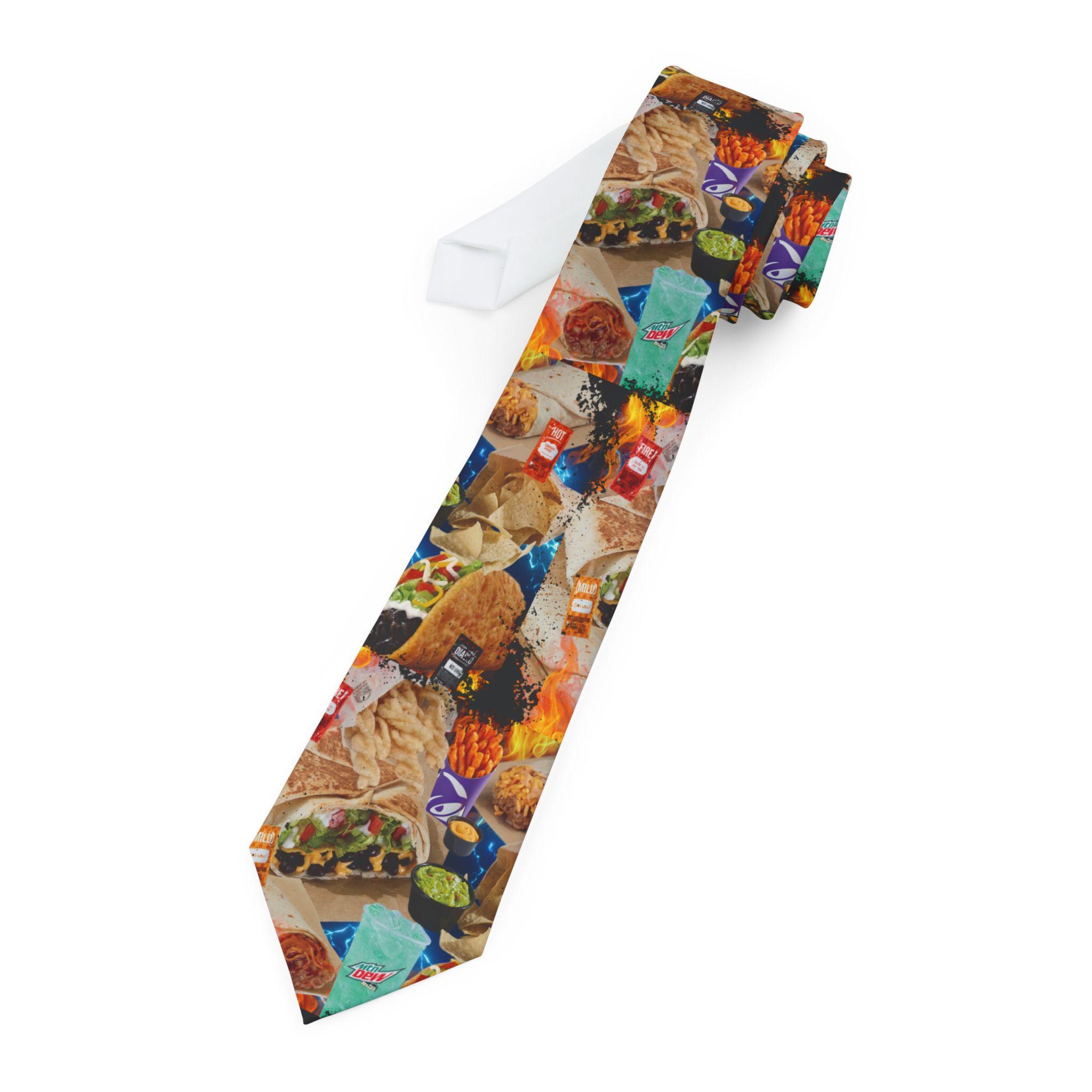 Taco Bell Necktie - Retro Bootleg Design, 100% Polyester With Silky ...