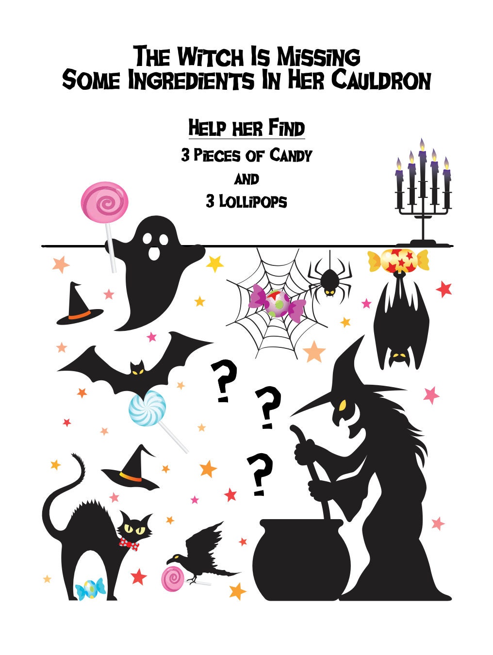 Printable Halloween Activity Pages for Kids - Etsy